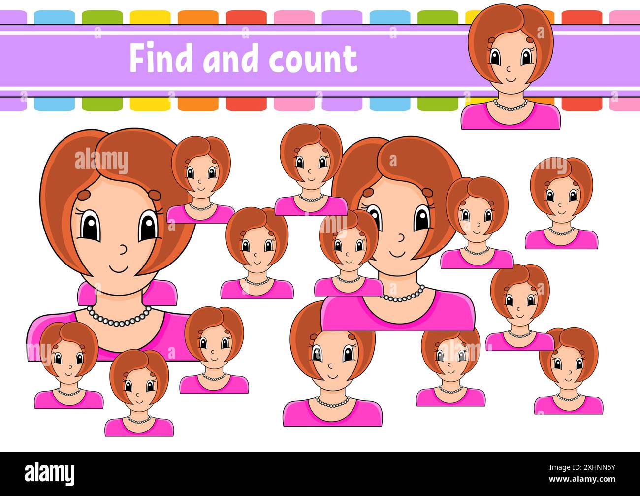 Find and count. Education developing worksheet. Activity page. Puzzle ...