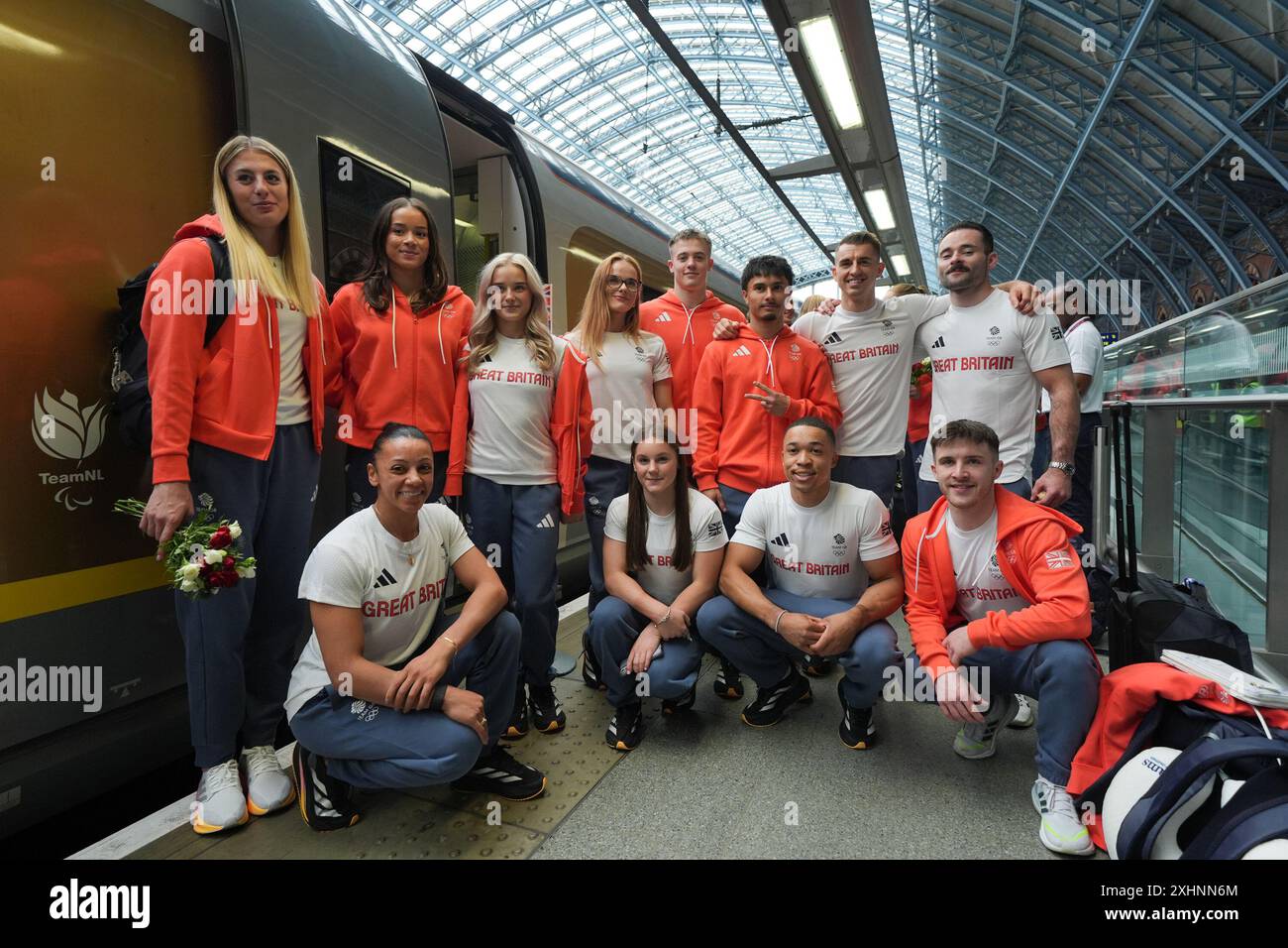 Members of Team GB at Eurostar St Pancras Station in London, as they ...