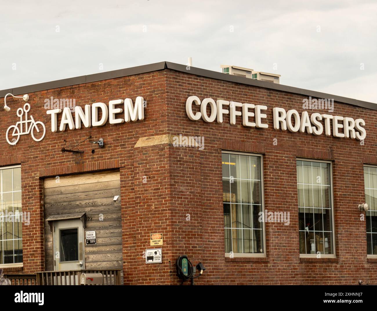 Tandem Coffee roasters cafe in Portland Maine Stock Photo - Alamy