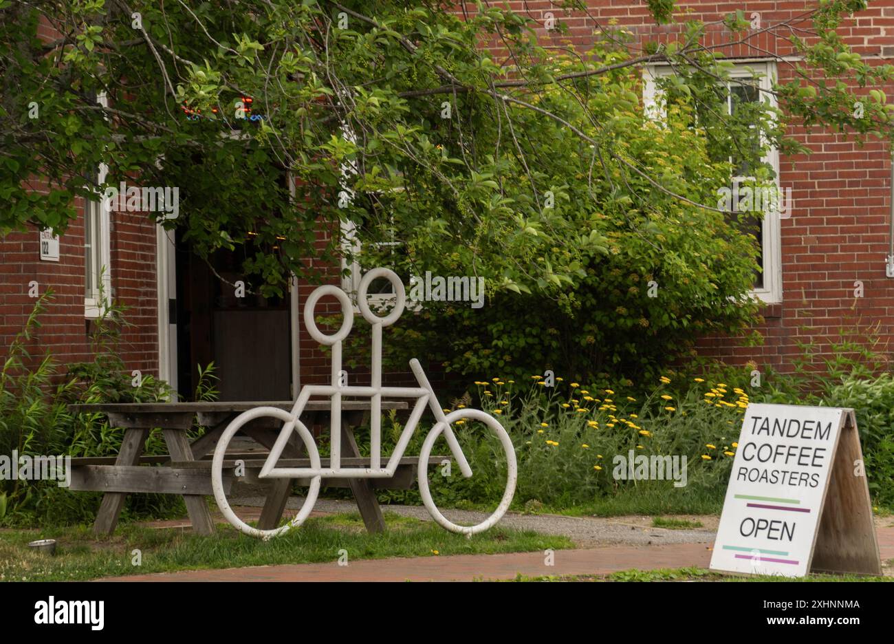 Tandem Coffee roasters cafe in Portland Maine Stock Photo - Alamy