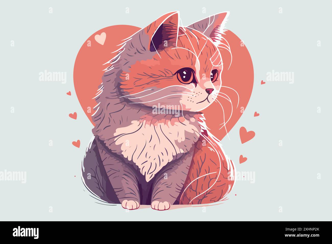 Cat Valentine vector illustration Stock Vector Image & Art - Alamy