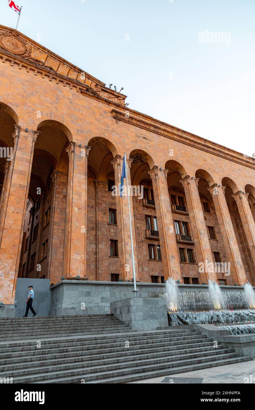 Tbilisi, Georgia - 21 JUNE, 2024: The Parliament of Georgia Building is ...