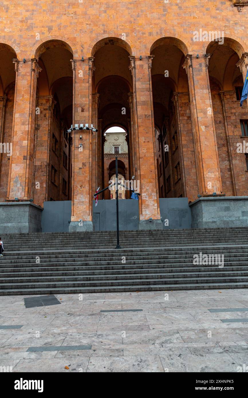 Tbilisi, Georgia - 21 JUNE, 2024: The Parliament of Georgia Building is ...