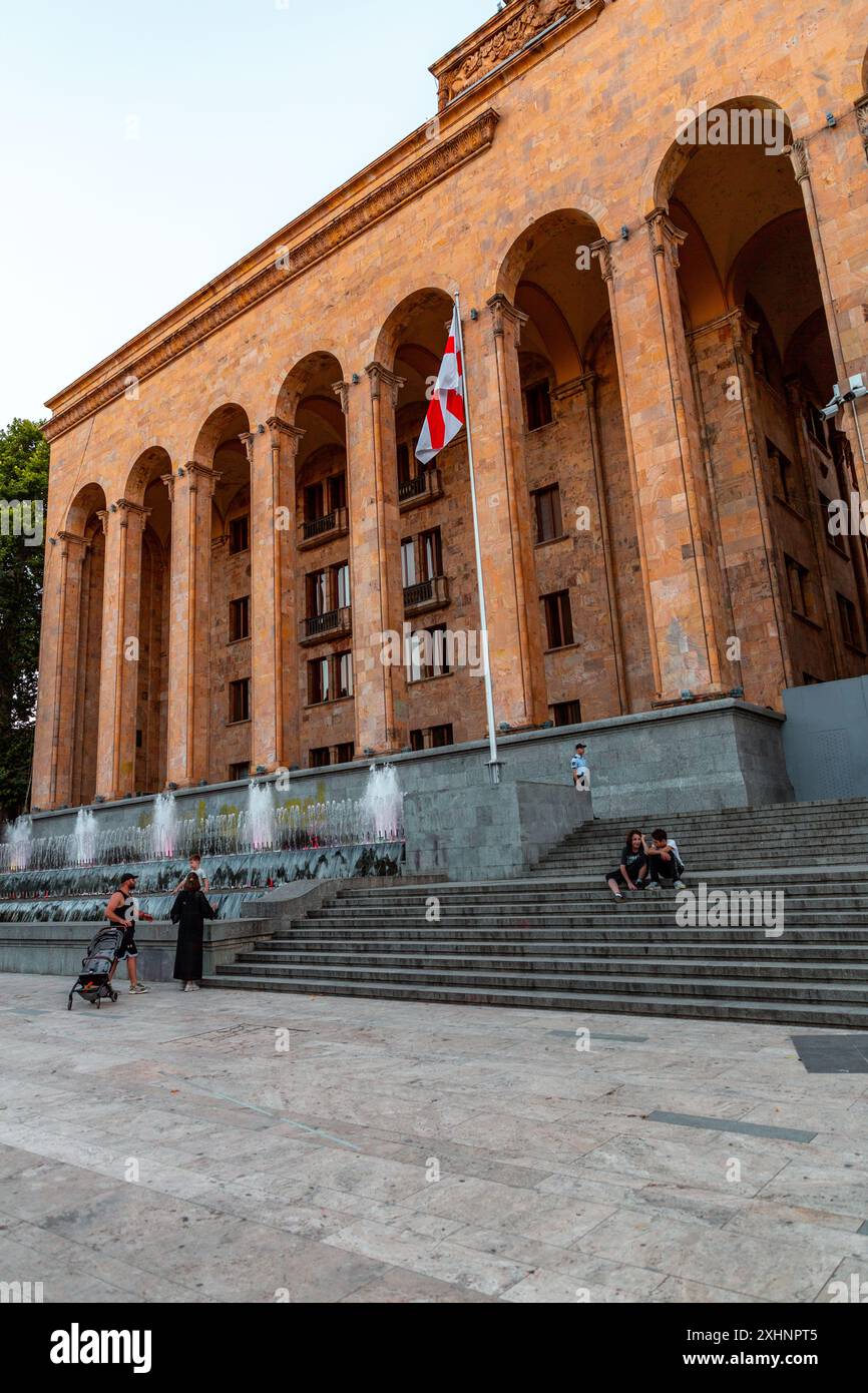 Tbilisi, Georgia - 21 JUNE, 2024: The Parliament of Georgia Building is ...