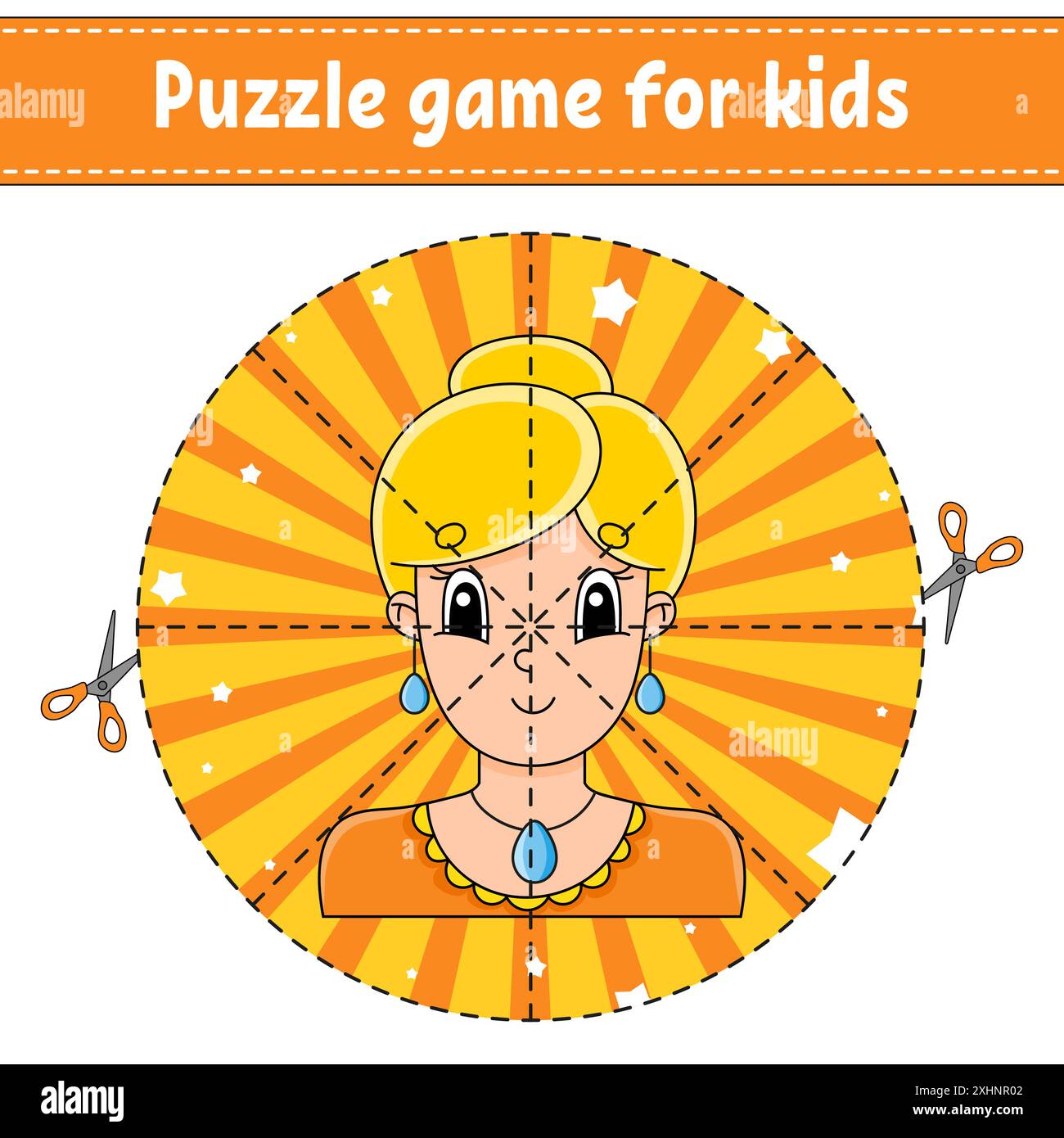Cut and play. Round puzzle. Logic puzzle for kids. Activity page ...