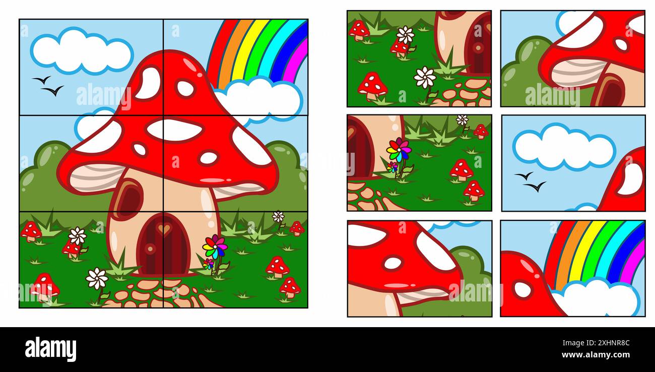 Child Game. Collect a picture. Puzzle education game for children ...