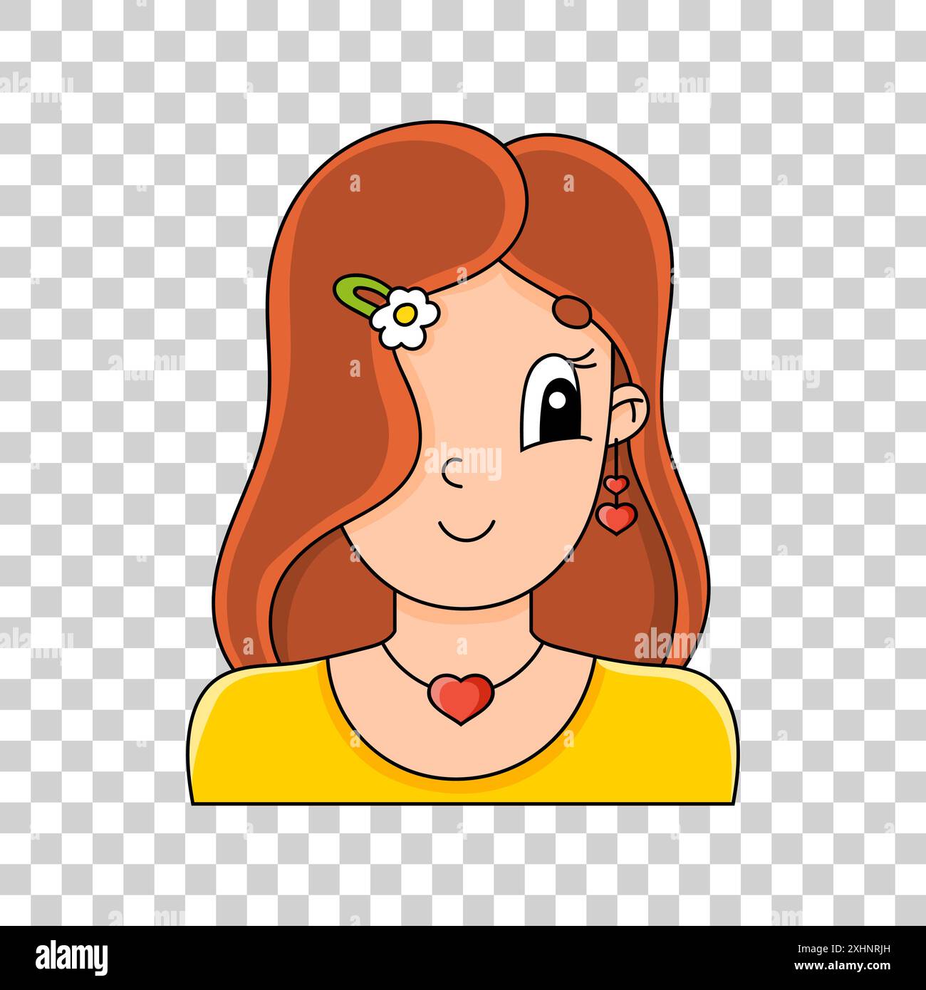 Cute cartoon character sticker. Colorful vector illustration. Isolated ...