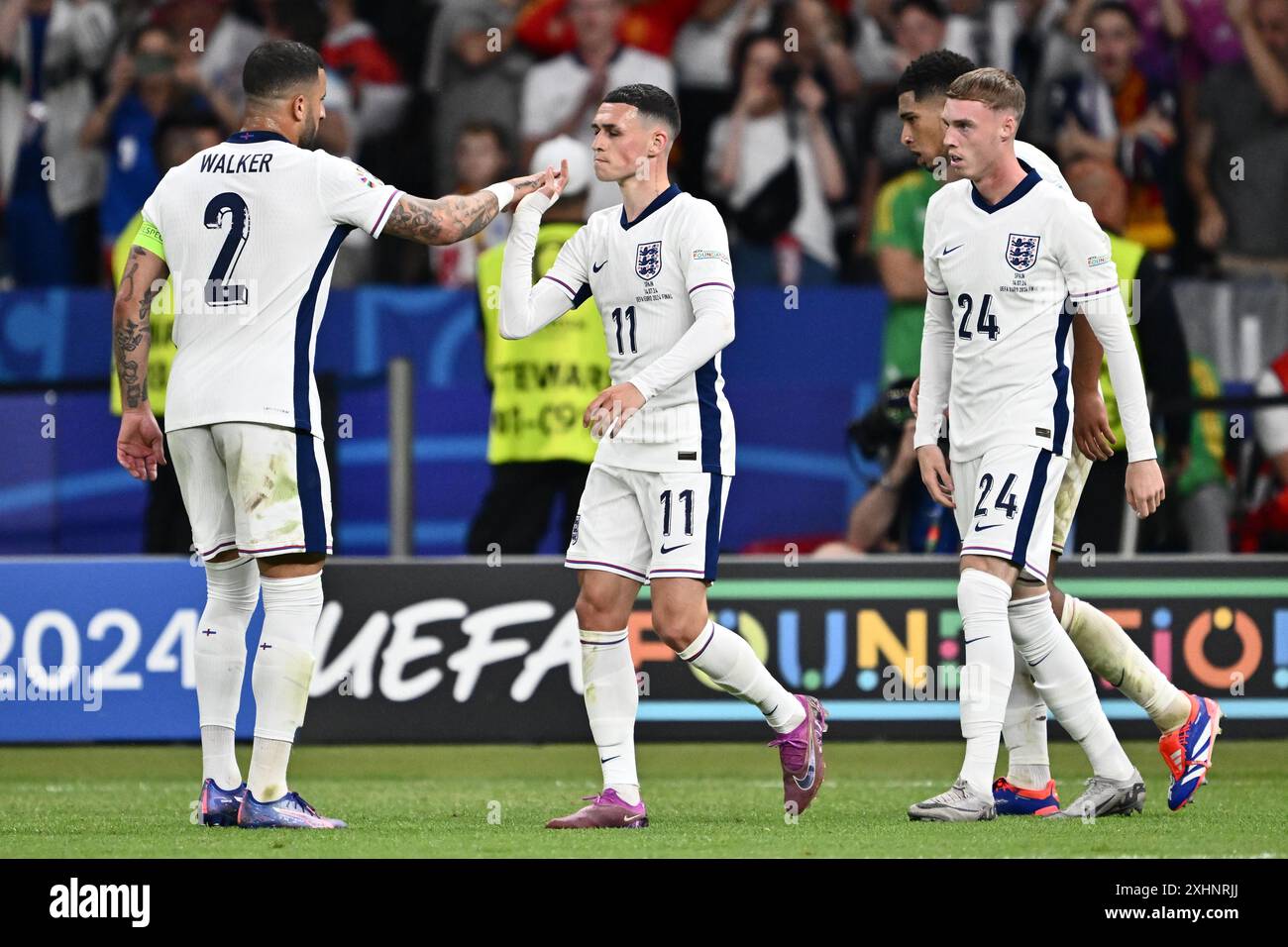 BERLIN, GERMANY - JULY 14: Cole Palmer of England celebrate with Kyle ...