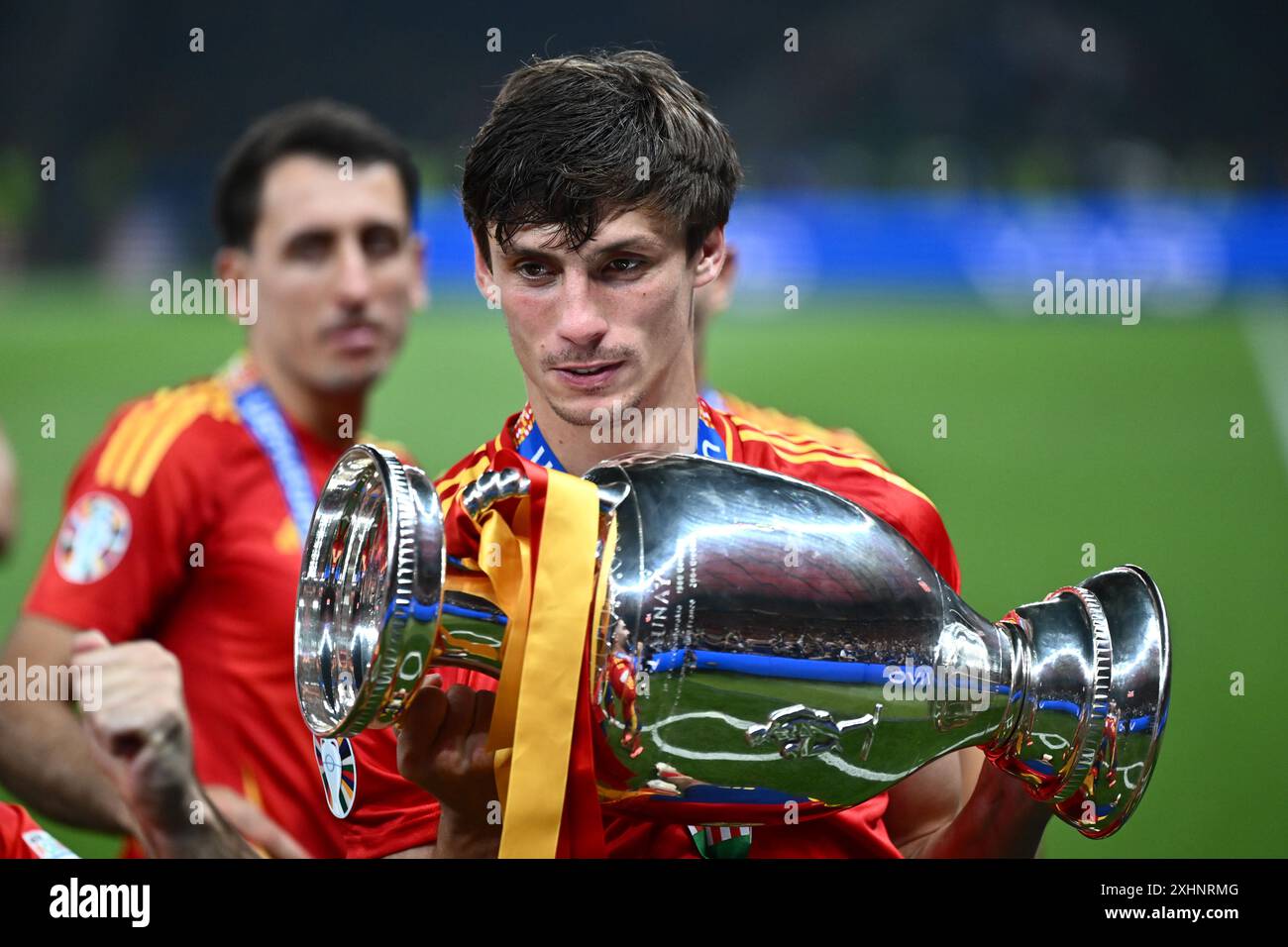 BERLIN, GERMANY - JULY 14: Robin Le Normand of Spain celebrates with ...