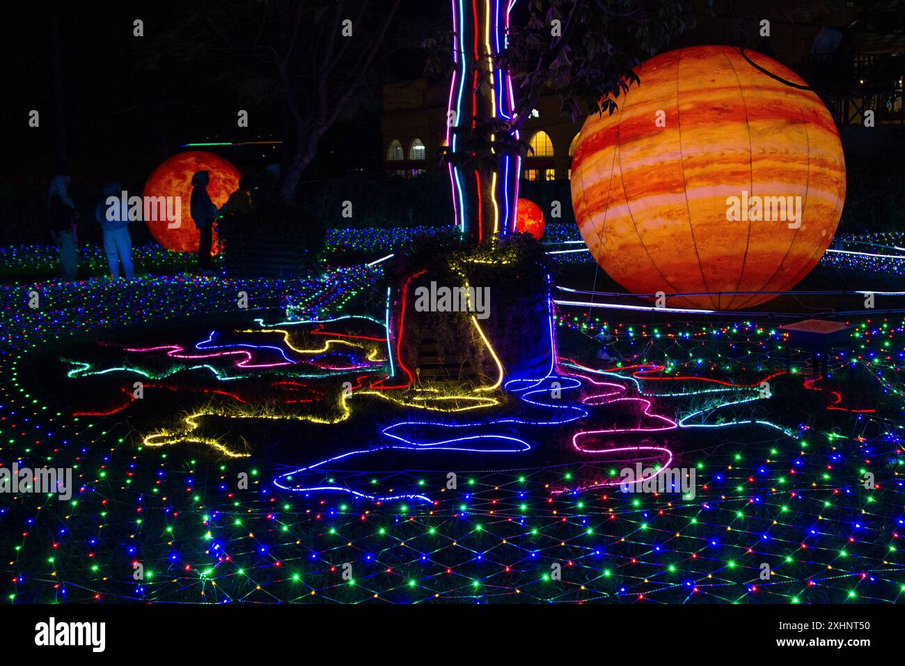 Bandung, West Java, Indonesia. 15th July, 2024. People visit the light ...