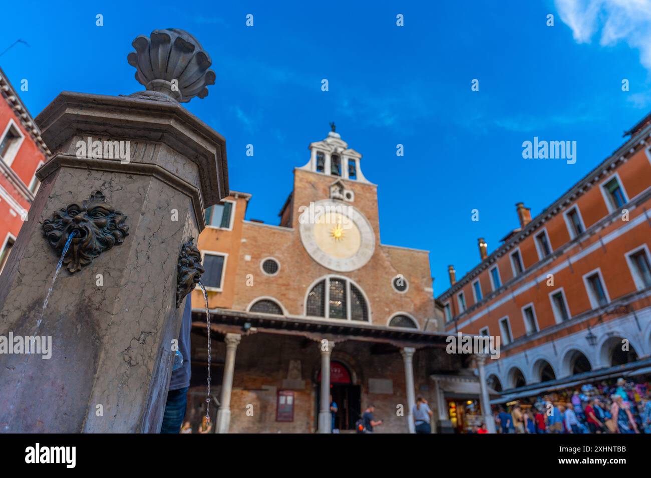 Venice, Italy - June 03, 2024: Ruga dei Oresi street drinking fountain ...