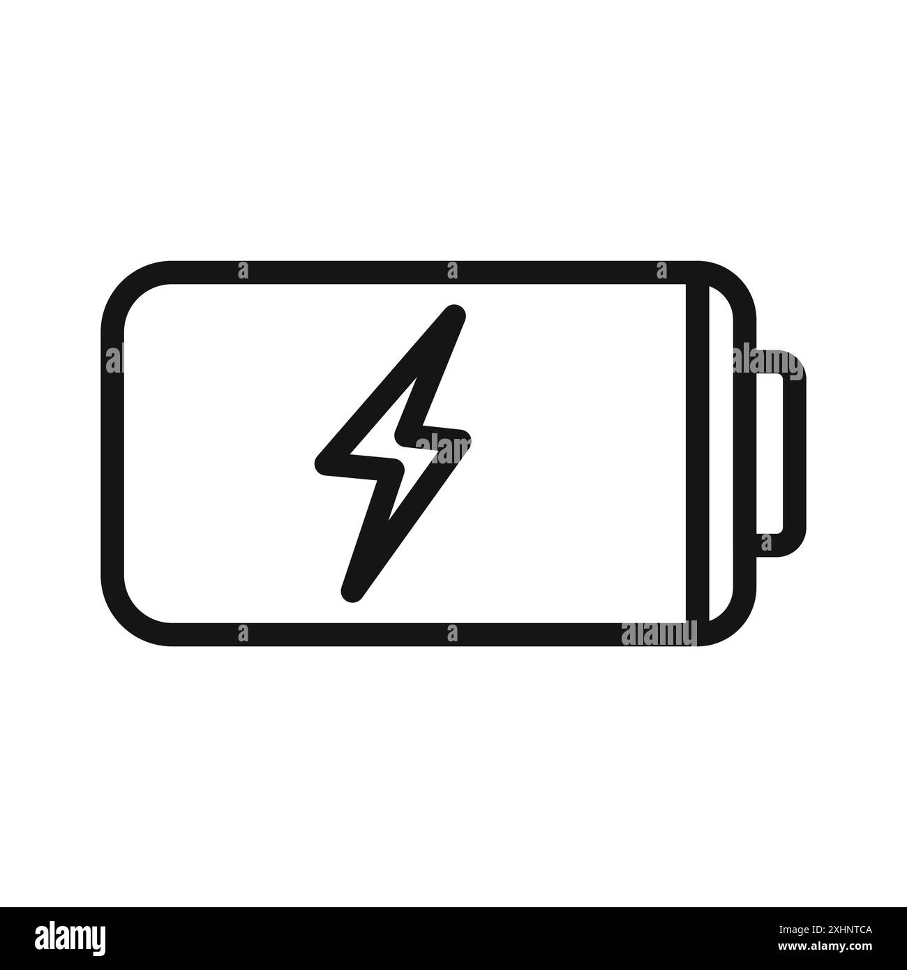 battery icon Black line art vector in black and white outline set ...