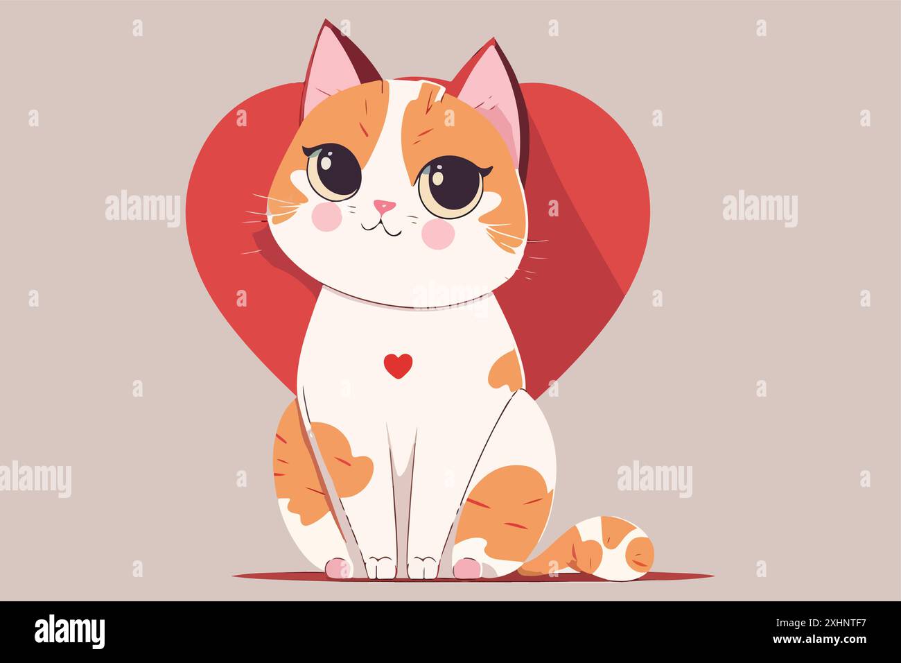 Cat Valentine vector illustration Stock Vector Image & Art - Alamy