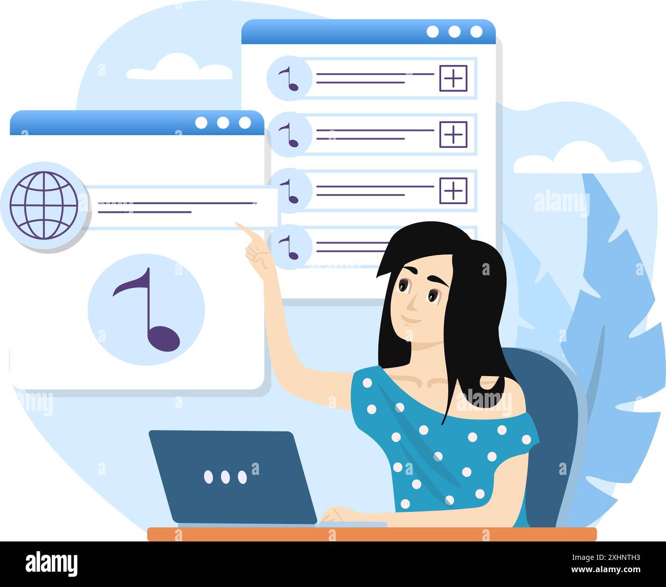 Choosing playlist Stock Vector Images - Alamy