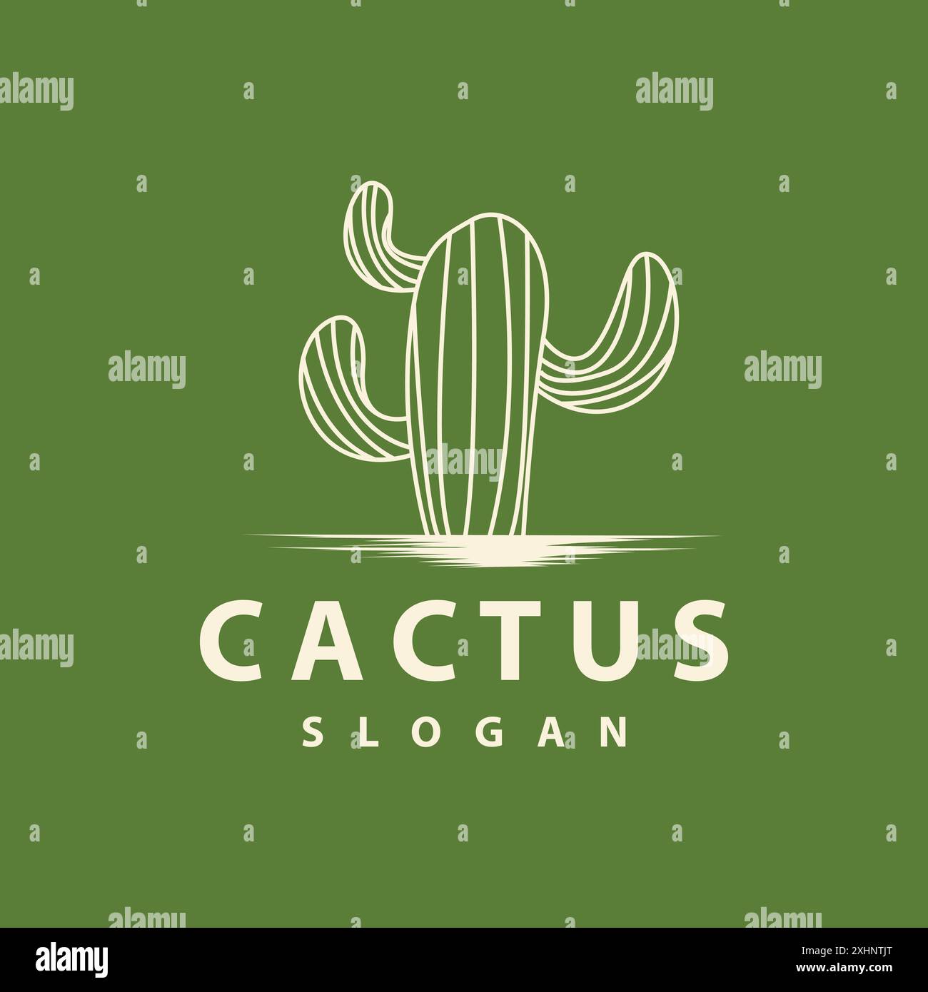 Cactus logo vector desert green plant design elegant style symbol Icon ...