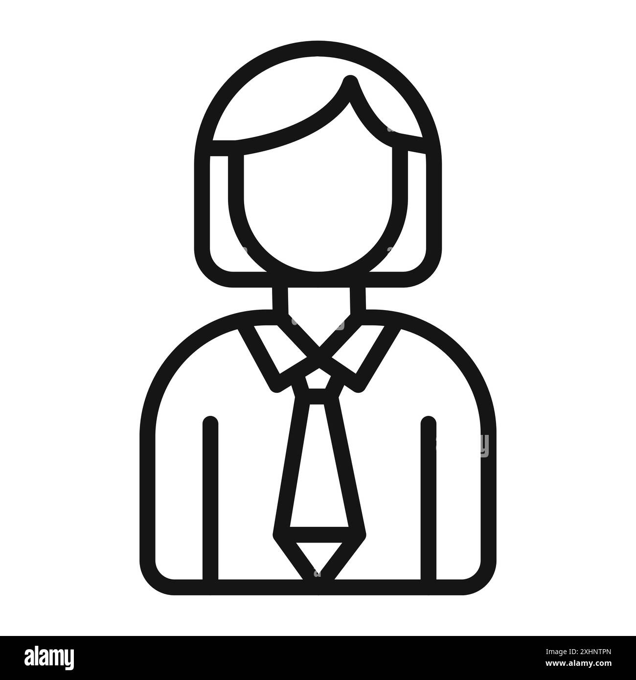 Business women icon Black line art vector in black and white outline set collection sign Stock ...