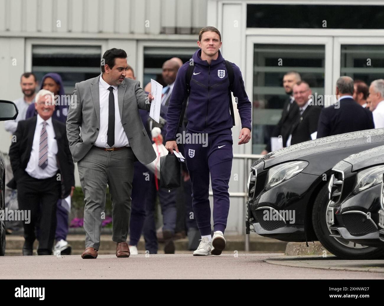 England's Conor Gallagher arrives at London Stansted Airport. Gareth ...