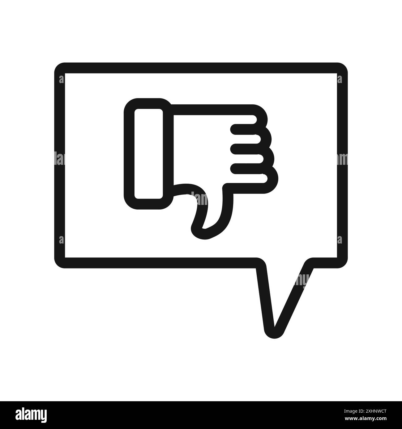 Criticism icon Black line art vector in black and white outline set ...