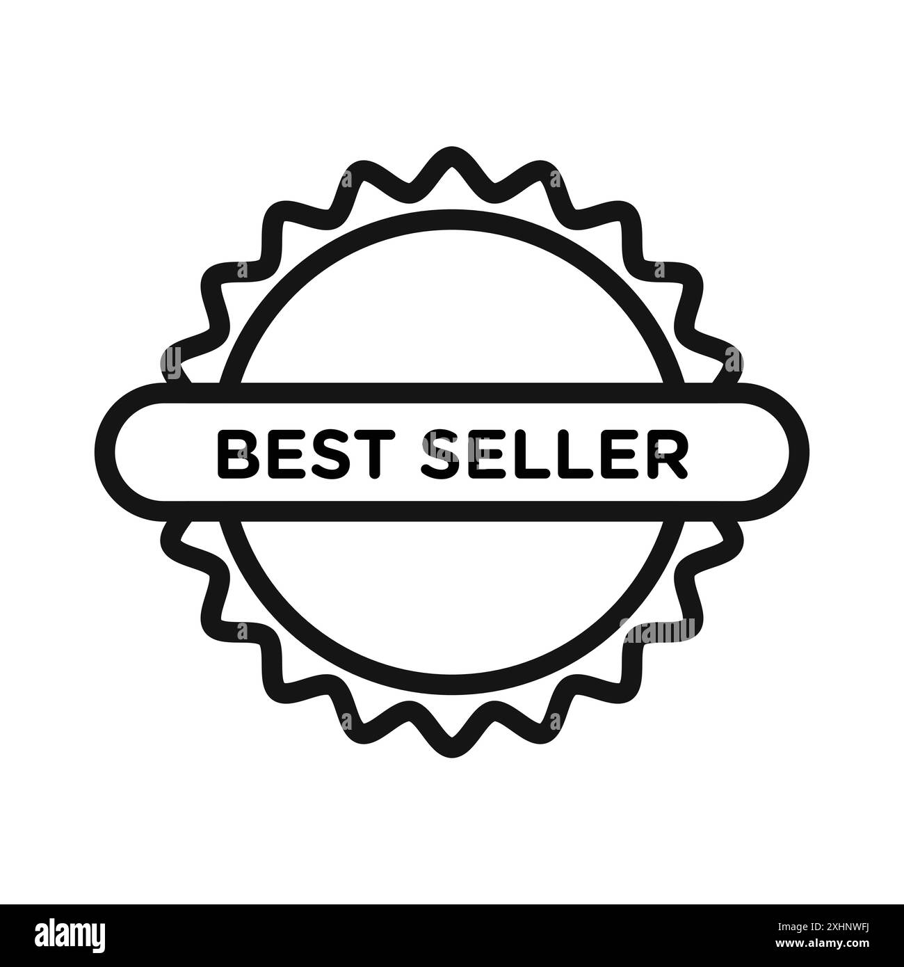 best seller icon Black line art vector in black and white outline set ...