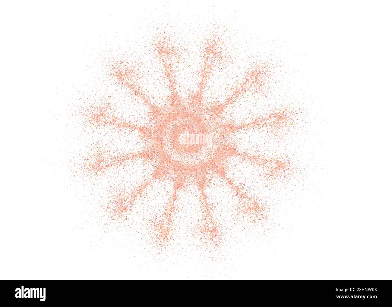 Salt or sugar crystal powder, flying dust particles. Splash of ...