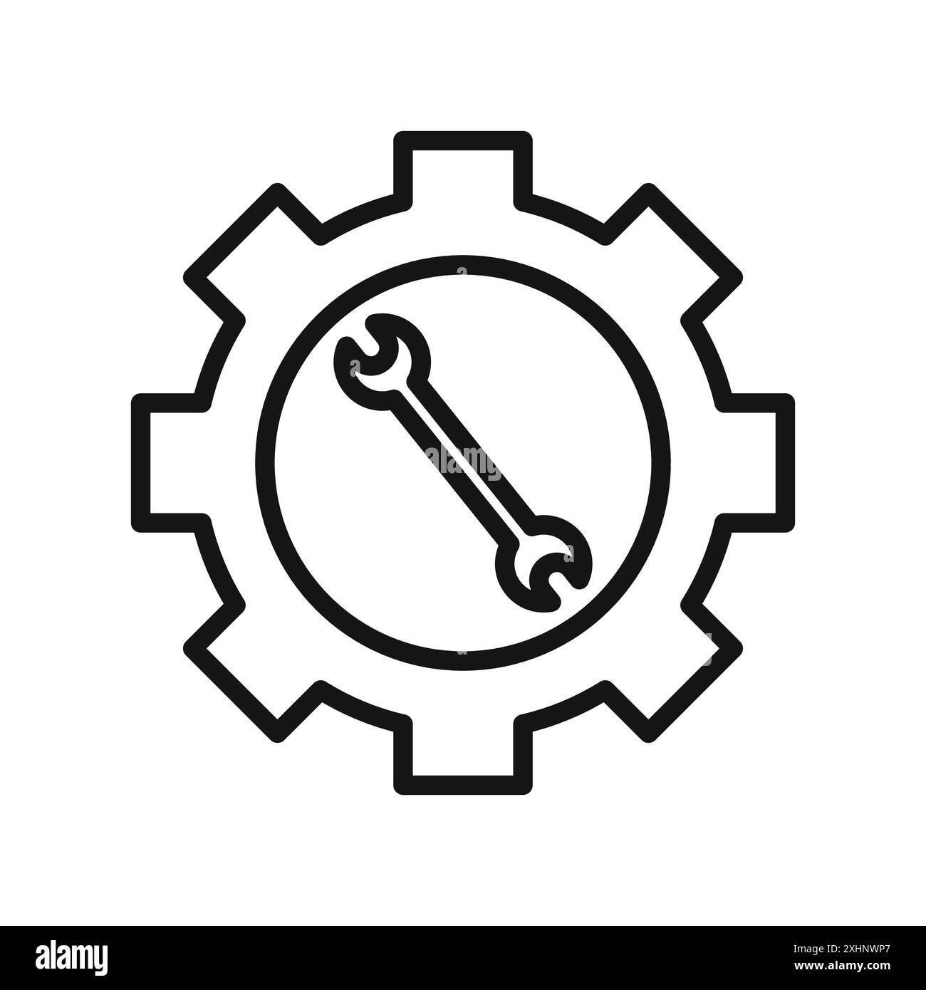 Easy Installation icon Black line art vector in black and white outline ...