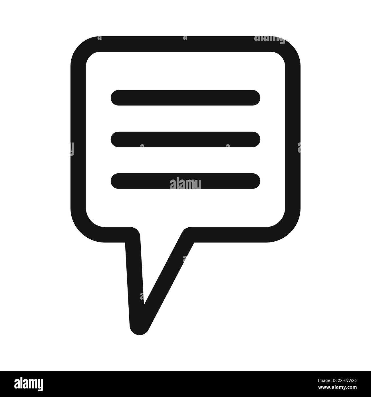 Comment icon Black line art vector in black and white outline set ...