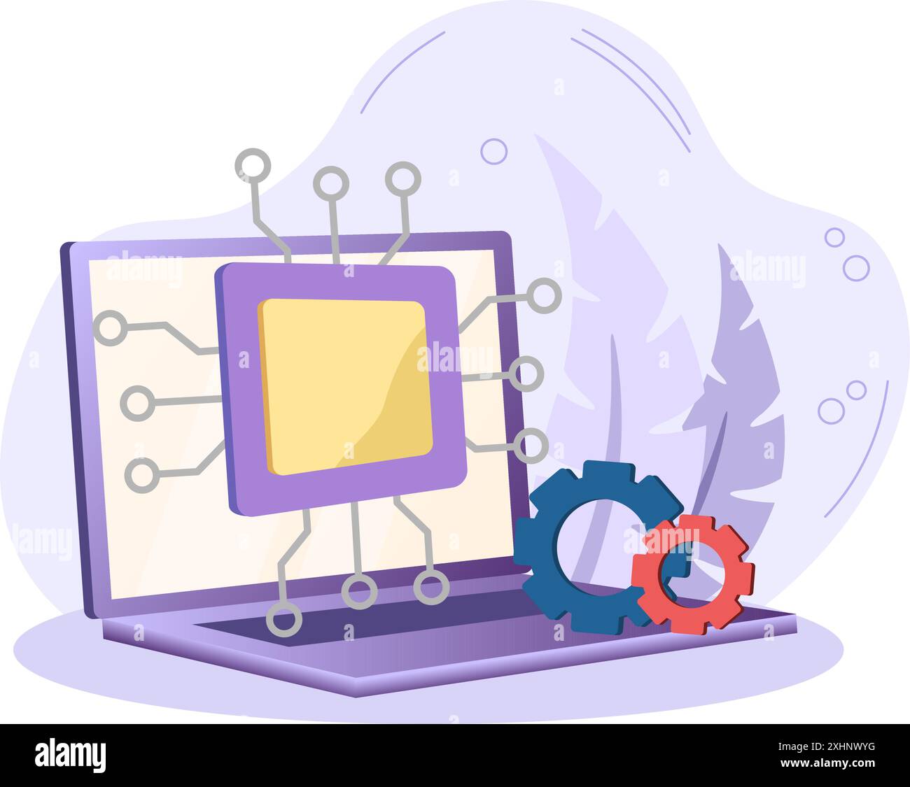 Illustration of artificial intelligence development process using ...