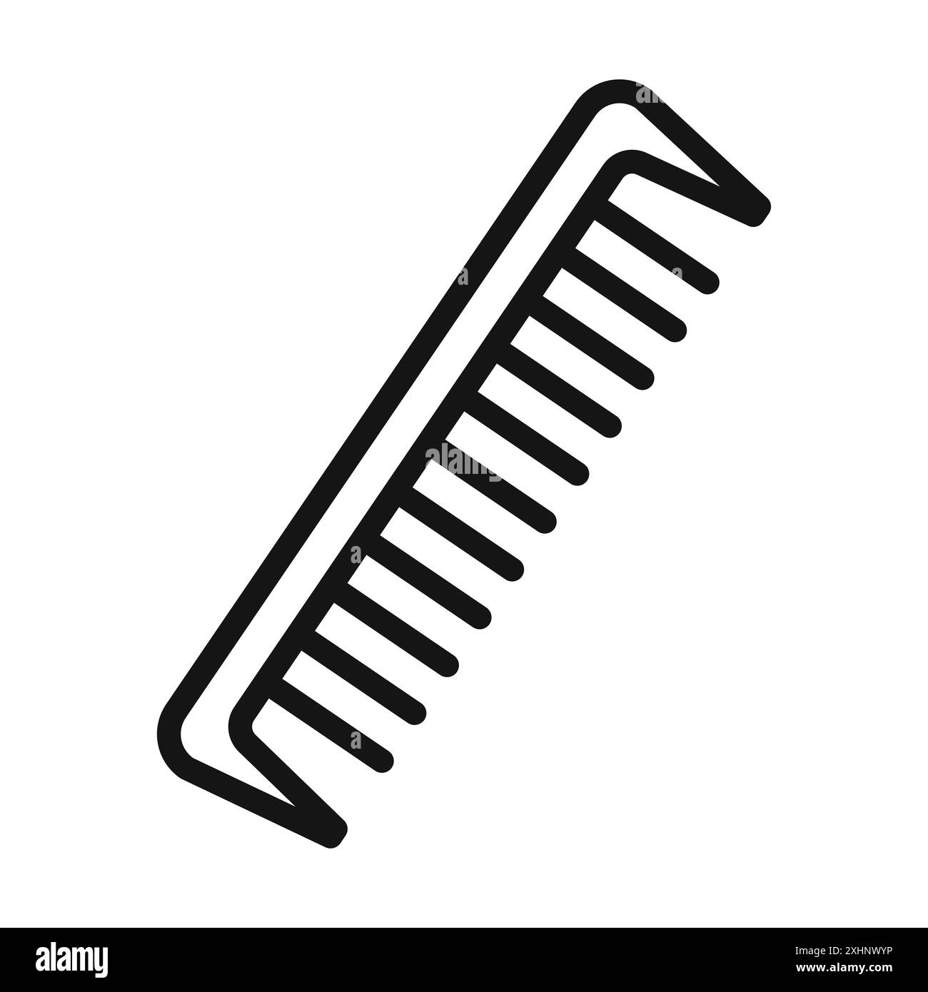 comb icon Black line art vector in black and white outline set ...