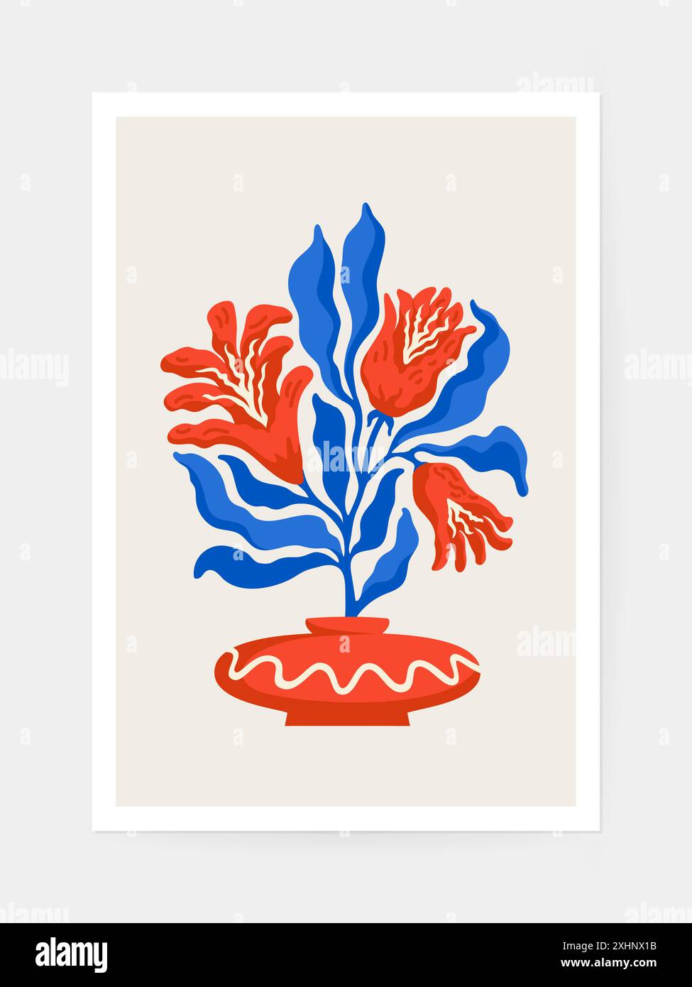 Modern Matisse-Inspired Floral Vector posters Stock Vector Image & Art ...
