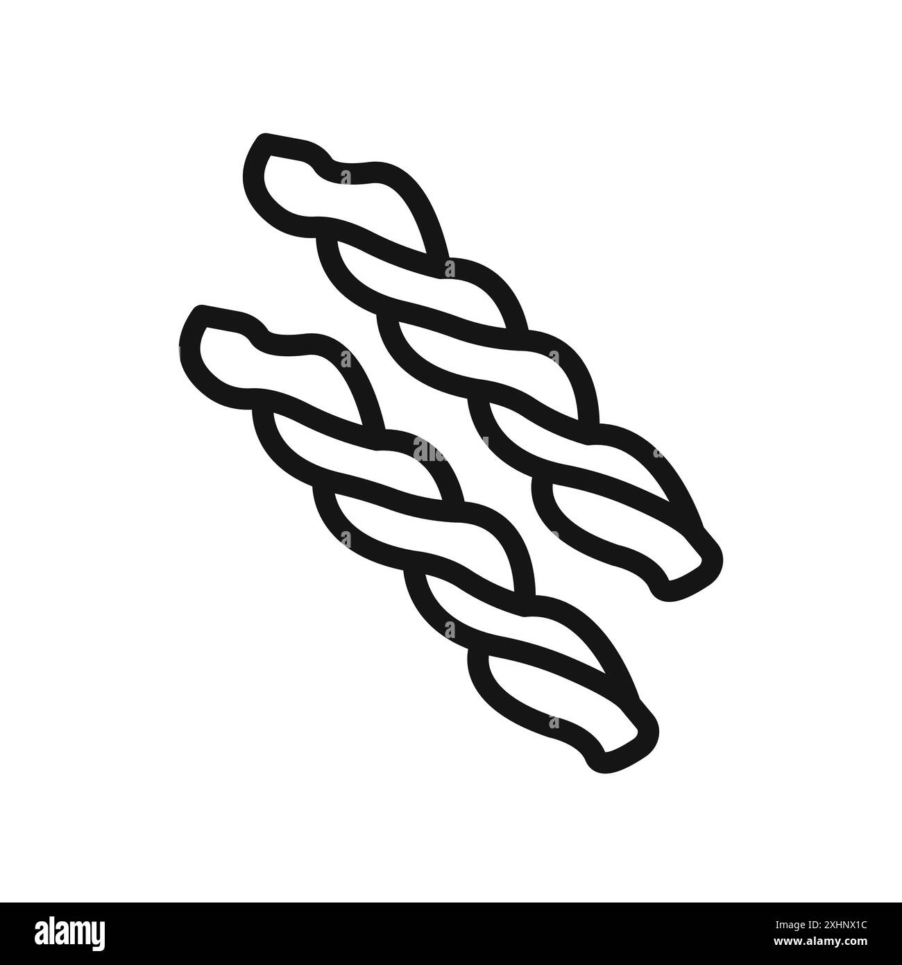 Gemelli icon Black line art vector in black and white outline set collection sign Stock Vector ...