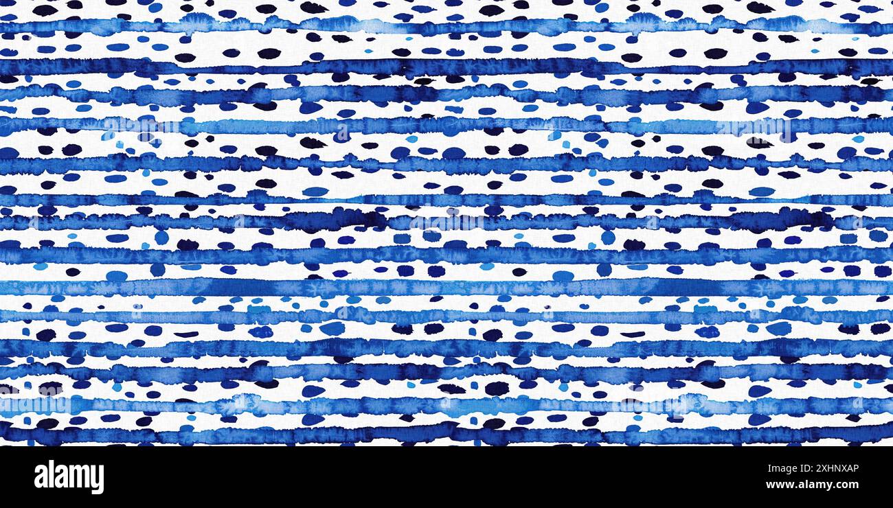 Modern blue white irregular beach stripe border for summer doodle ...