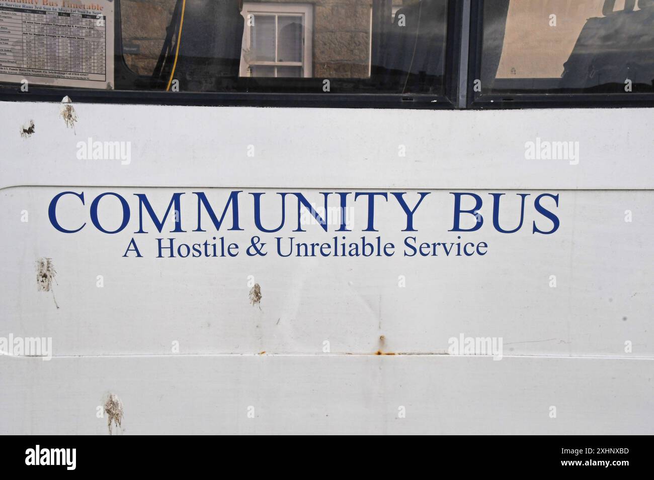 The service provided by this community bus is good in spite of the legend " A Hostile ...