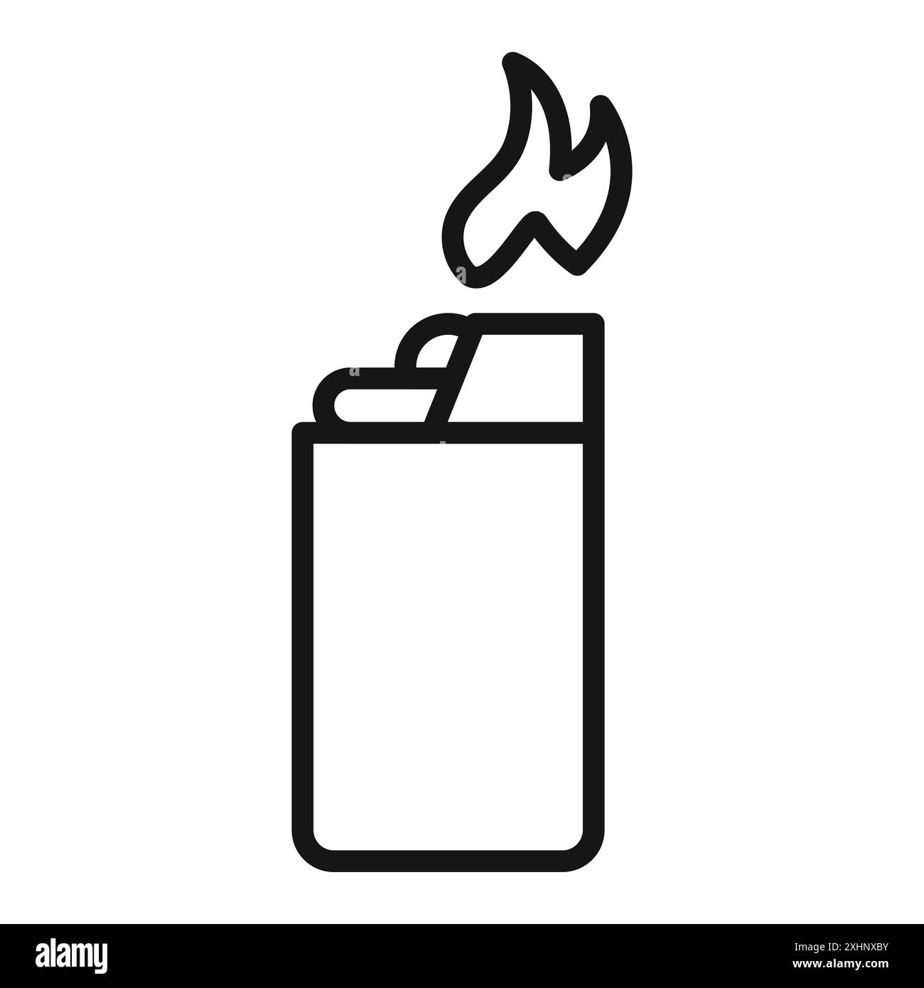 fire lighter icon Black line art vector in black and white outline set collection sign Stock ...
