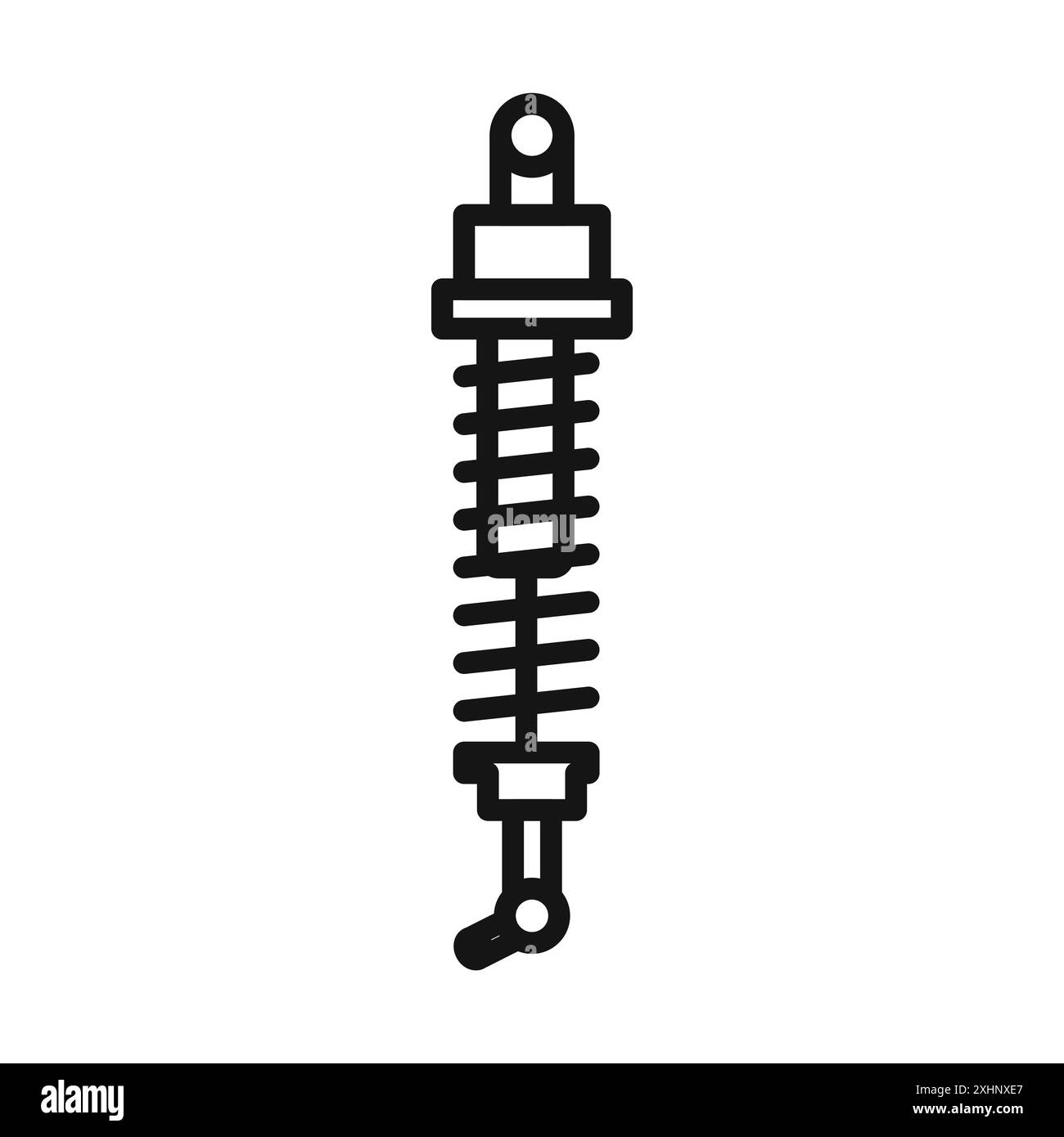 damper icon Black line art vector in black and white outline set ...