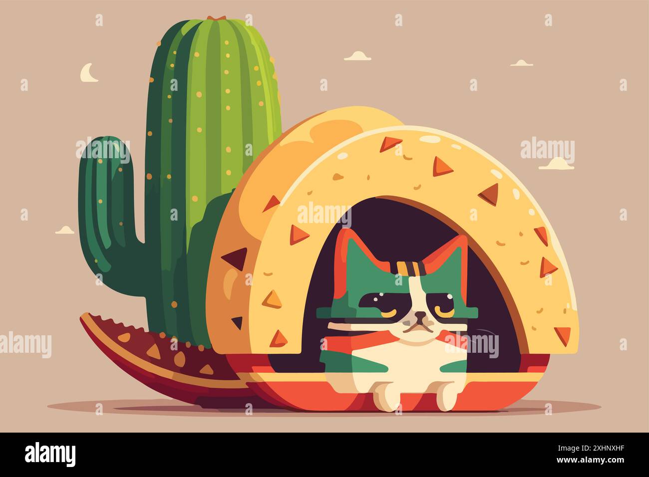 Cat Taco vector illustration Stock Vector Image & Art - Alamy