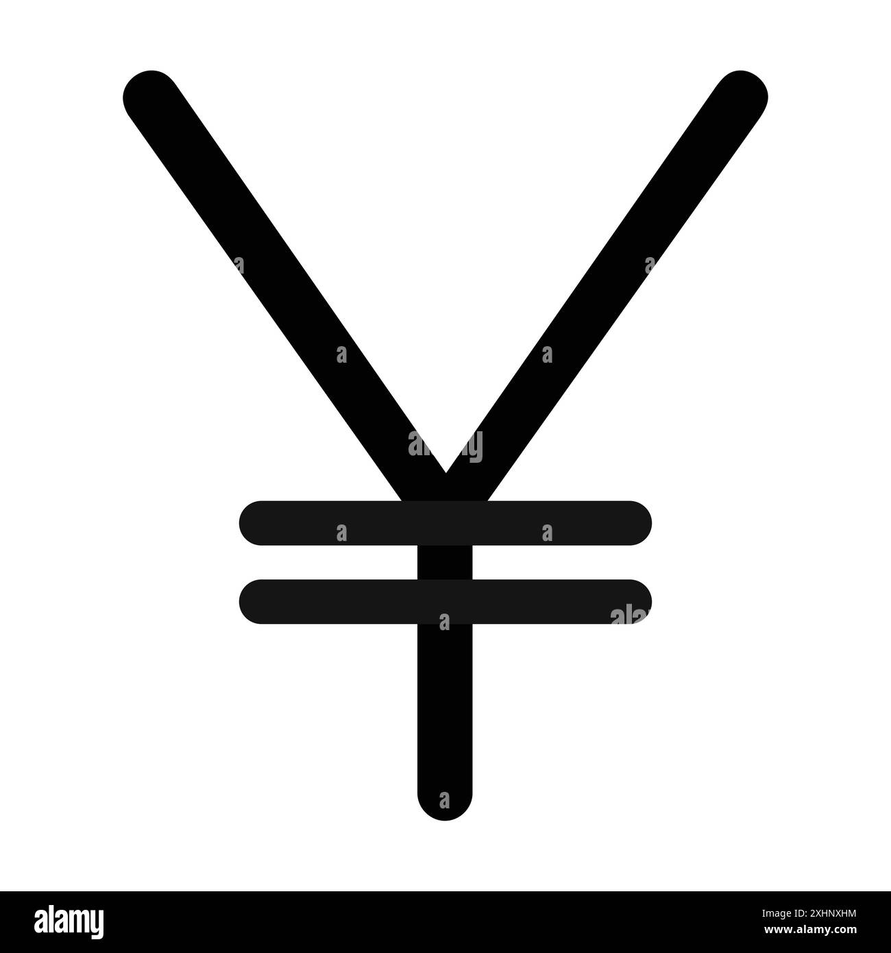 Japanese yen currency icon Black line art vector in black and white ...