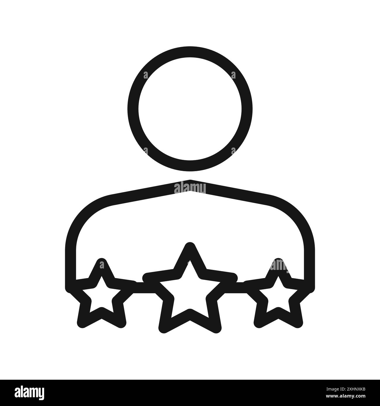 experience icon Black line art vector in black and white outline set ...