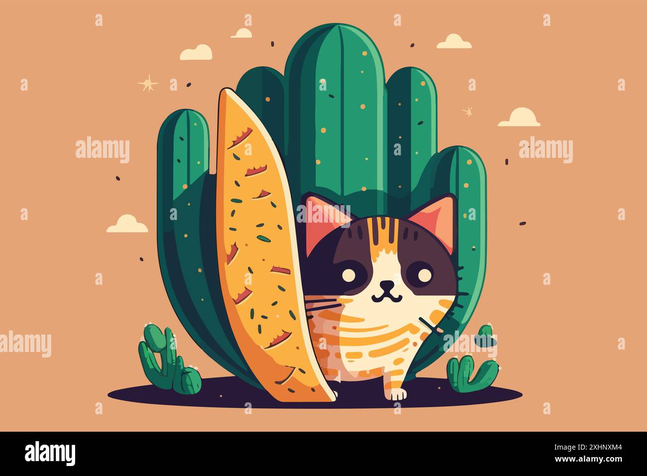 Cat Taco vector illustration Stock Vector Image & Art - Alamy