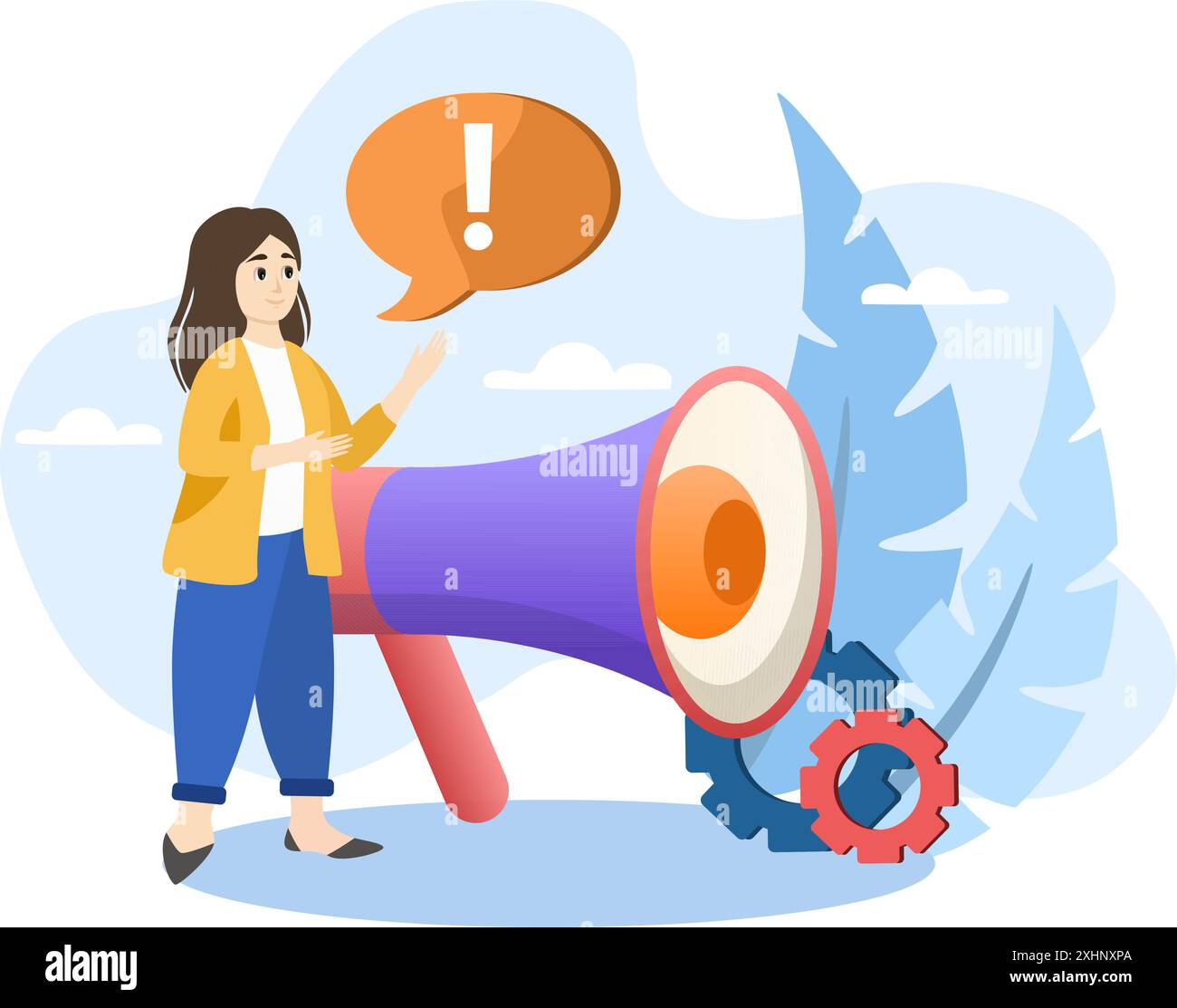 Woman making important announcement hi-res stock photography and images ...