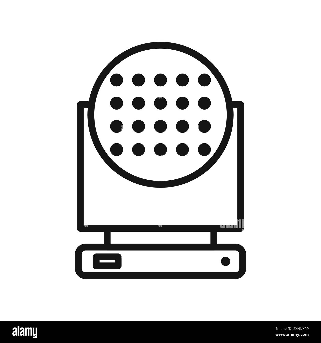 laser lamp icon Black line art vector in black and white outline set ...
