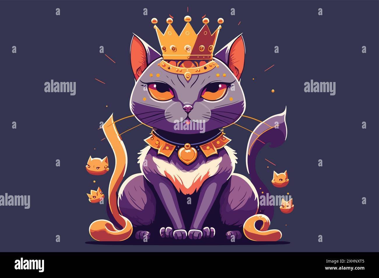 Queen cat clipart hi-res stock photography and images - Alamy
