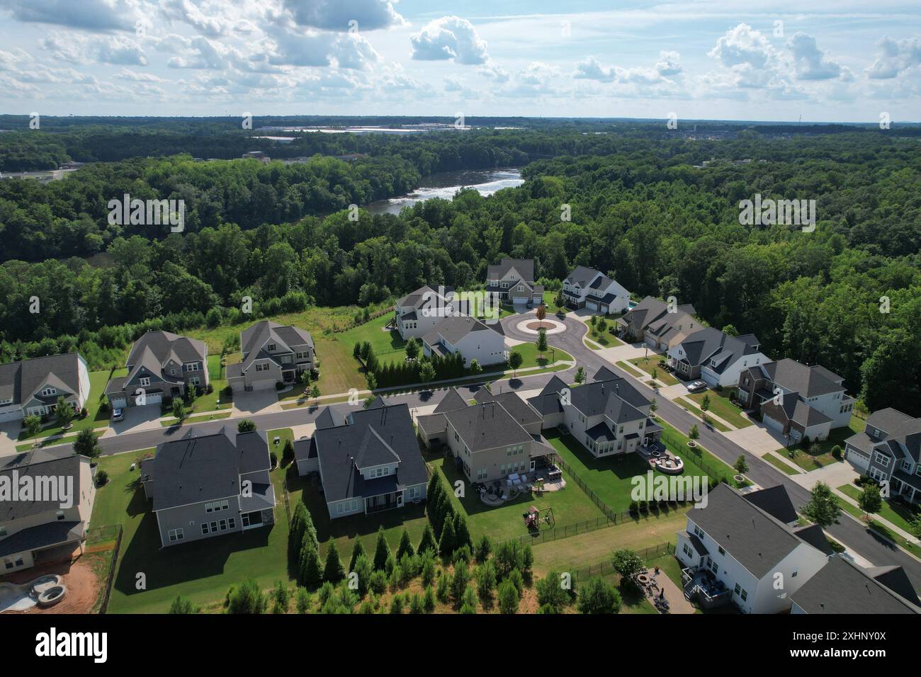 Bird's eye view of suburban community in South Carolina Stock Photo - Alamy
