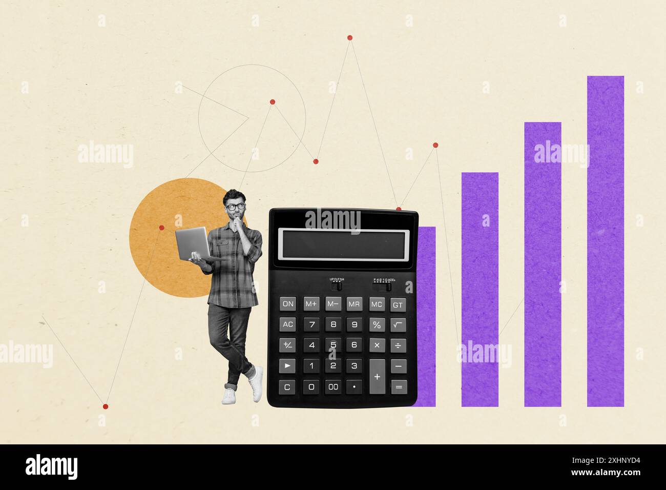 Sketch image composite artwork photo collage of stats graphics ...
