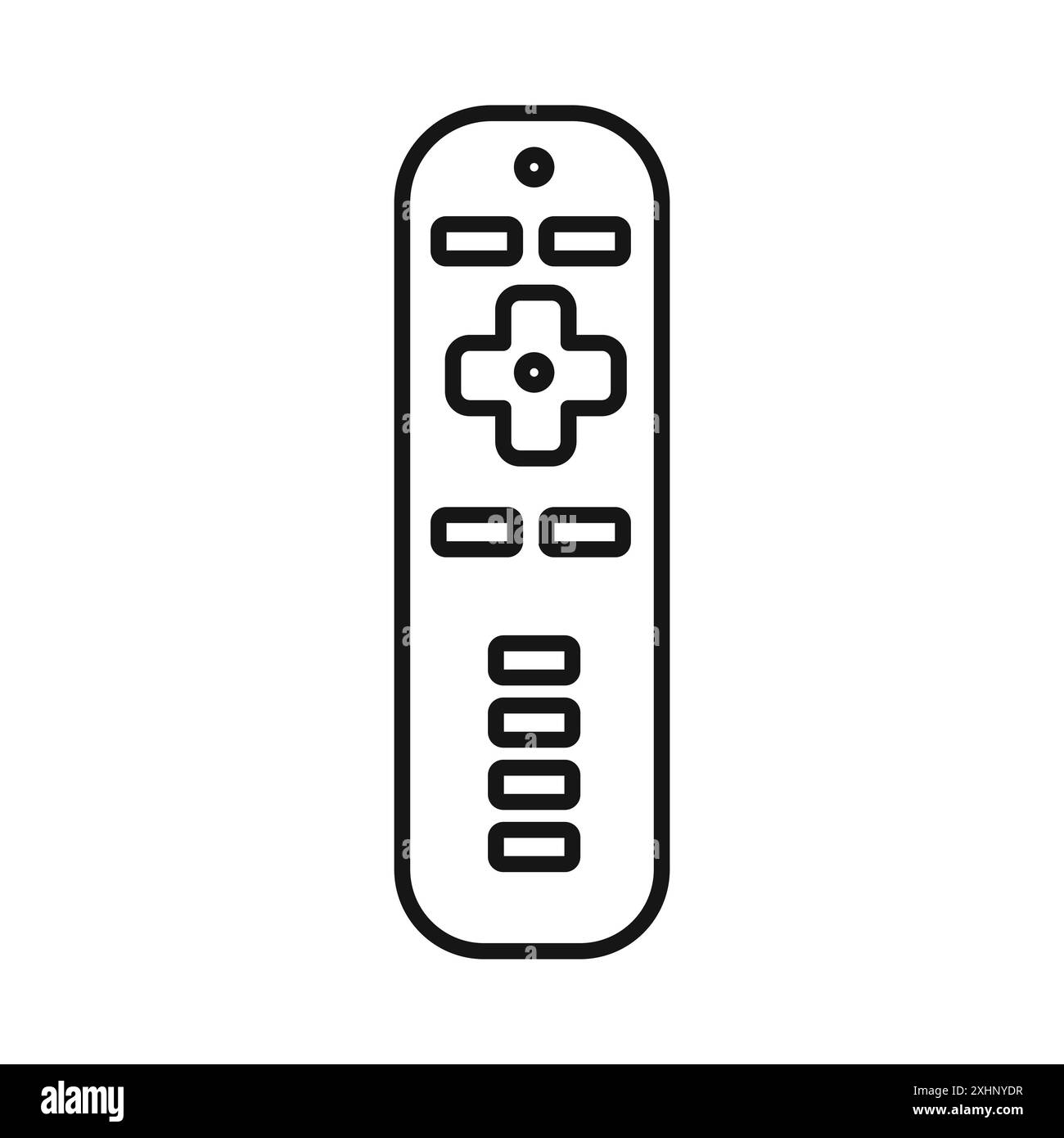 remote control icon Black line art vector in black and white outline ...