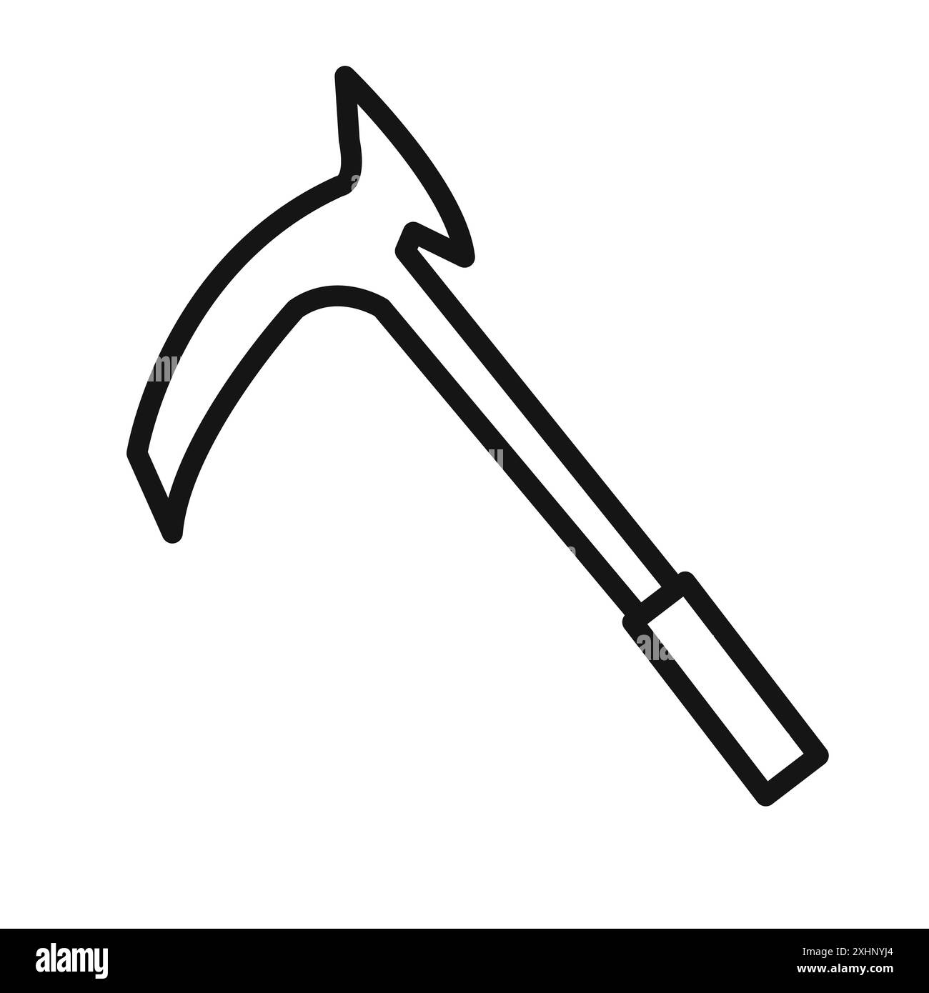 Scythe icon Black line art vector in black and white outline set collection sign Stock Vector ...