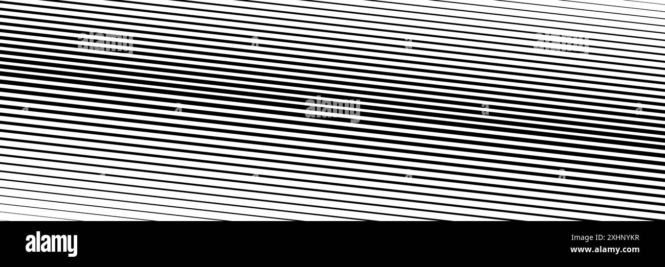 Black diagonal lines with a transition from thin to thick thickness ...