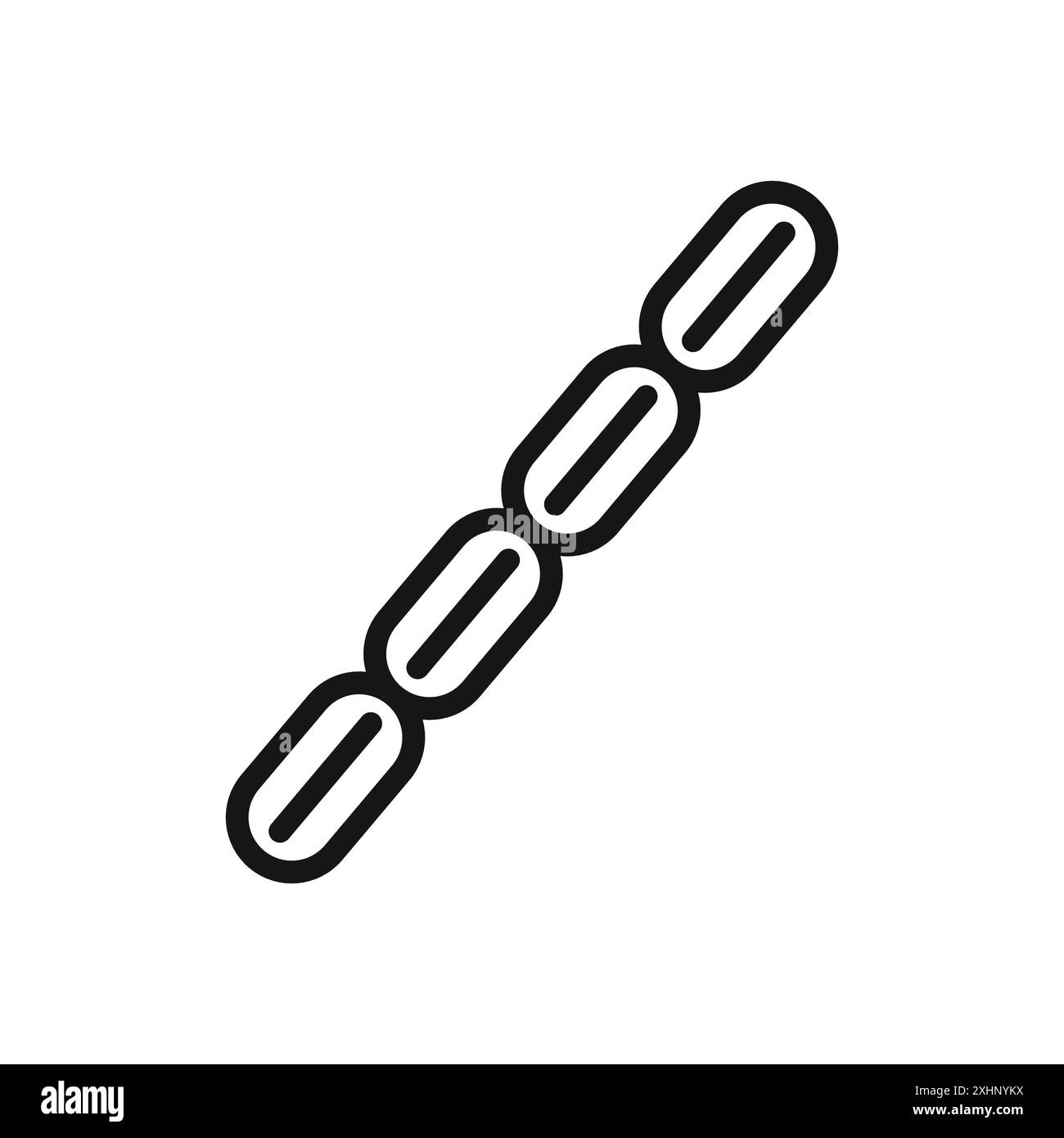 Link chain icon Black line art vector in black and white outline set ...
