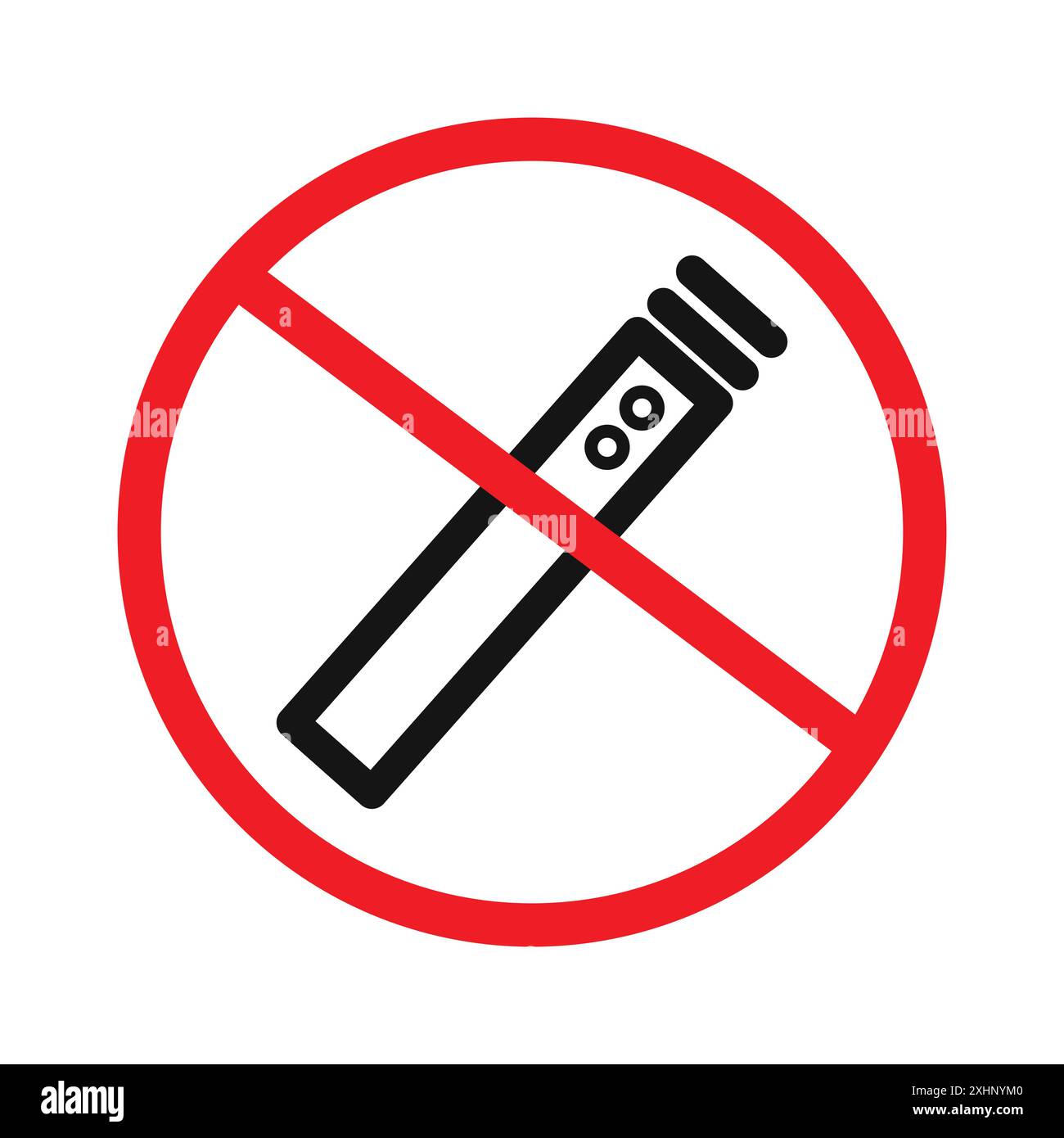 No Electronic Vaping icon Black line art vector in black and white outline set collection sign ...