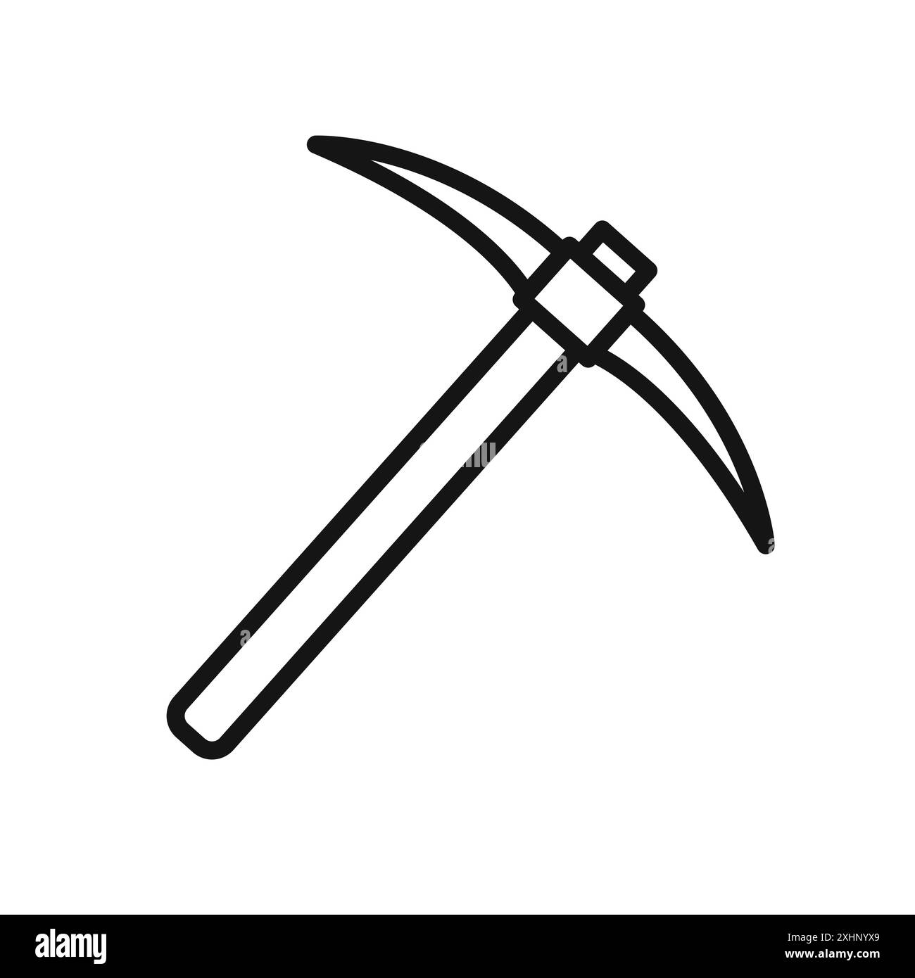 pickaxe icon Black line art vector in black and white outline set ...