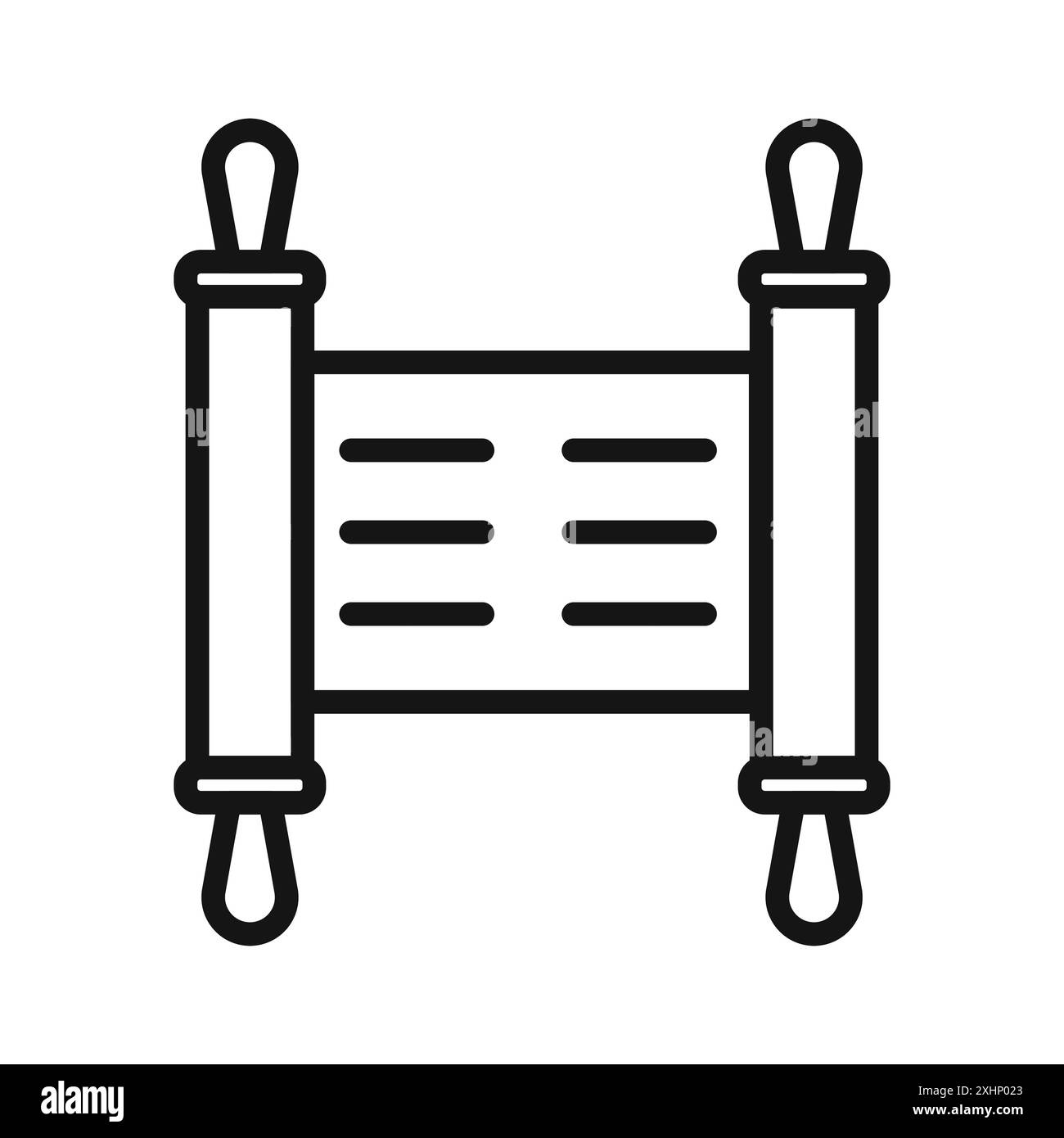 Torah icon Black line art vector in black and white outline set collection sign Stock Vector ...